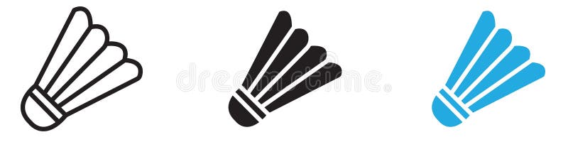 Shuttlecock Icon Set or Bundle Design Vector Collection Stock Vector ...