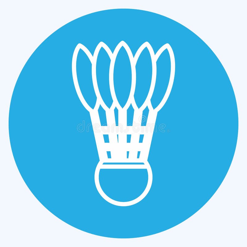 Shuttlecock Icon in Trendy Blue Eyes Style Isolated on Soft Blue ...