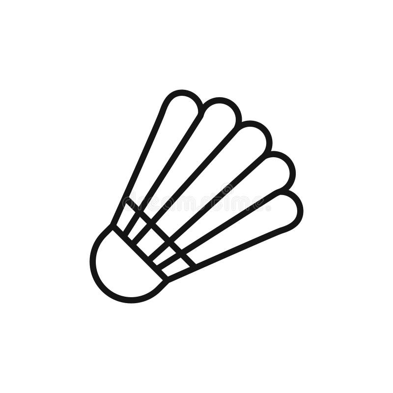Shuttlecock Logo Sign Vector Outline Stock Illustration - Illustration ...