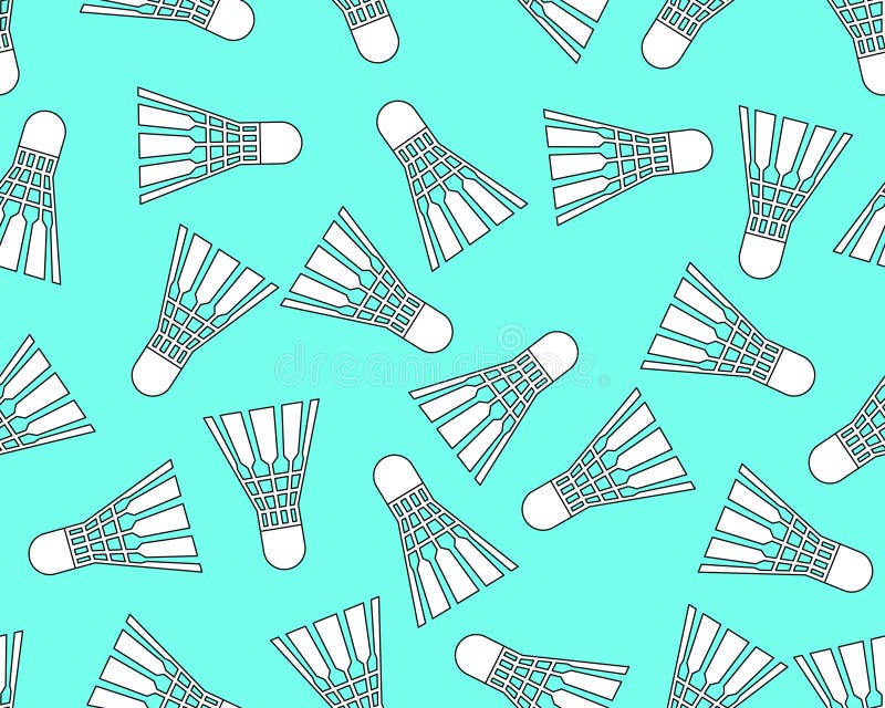 Shuttlecock pattern stock vector. Illustration of sport - 60600125