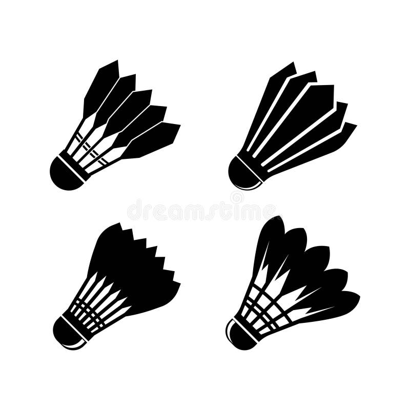 Shuttlecock and Racket Icon,logo Illustration Design Stock Vector ...