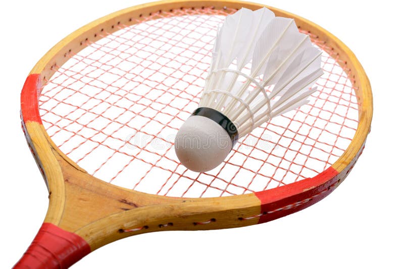 Shuttlecock hitting racket stock image. Image of closeup - 6246173