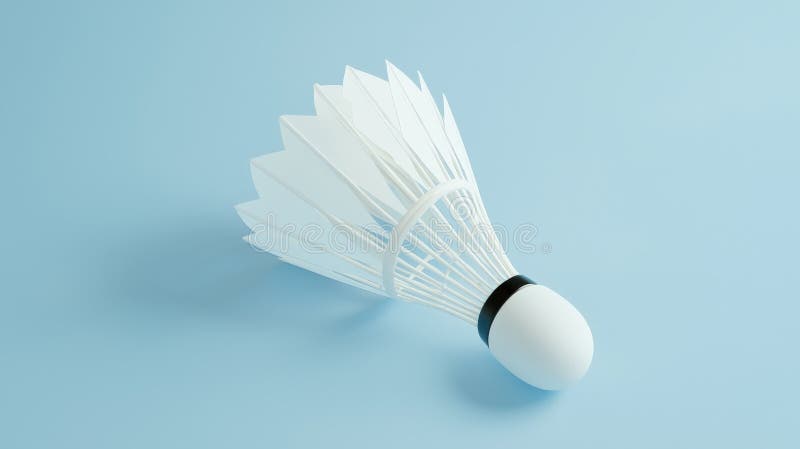 Shuttlecock Resting on Light Blue Background Stock Photo - Image of ...