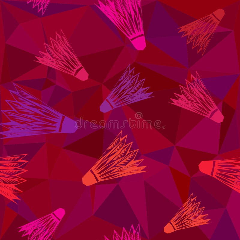 Shuttlecock Seamless Background Stock Illustrations – 487 Shuttlecock ...
