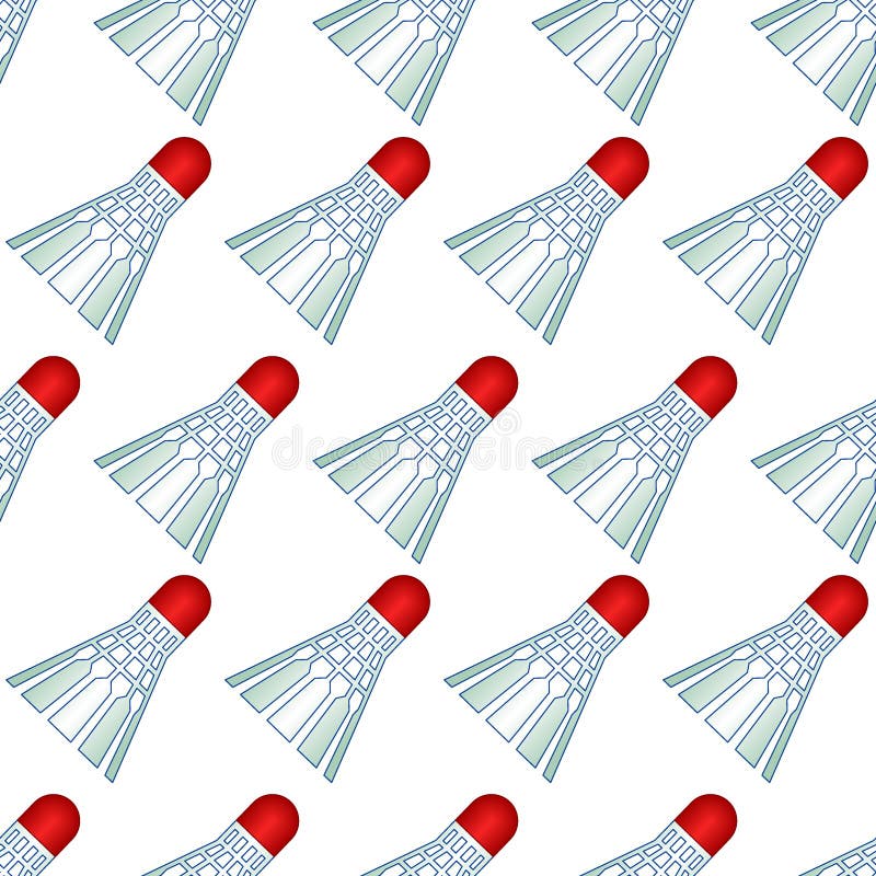 Shuttlecock Seamless Pattern Stock Vector - Illustration of equipment ...