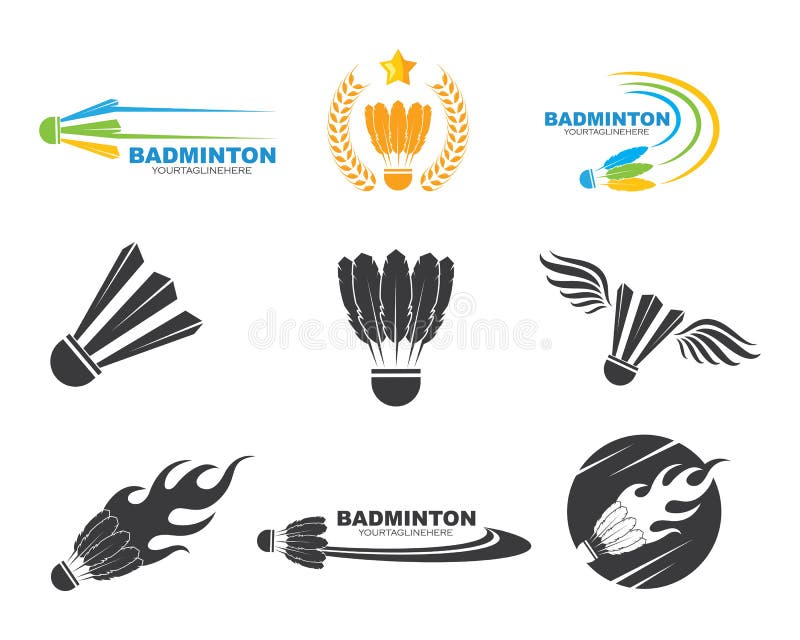 Shuttlecock Vector Icon Logo Illustration Design Stock Vector ...