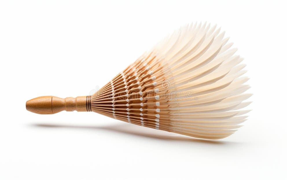 Shuttlecock on White Background Stock Illustration - Illustration of ...