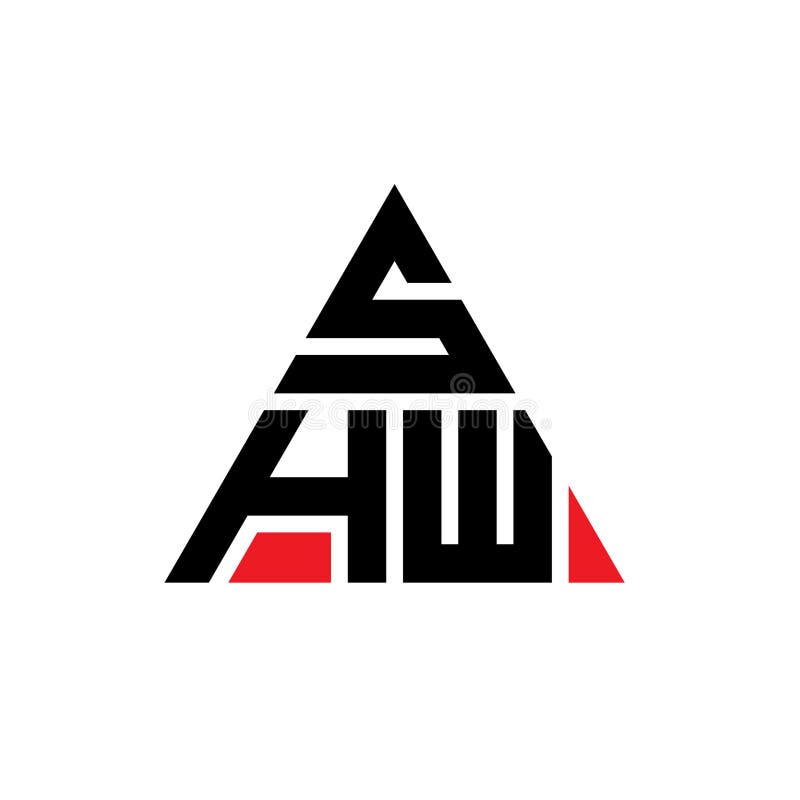 SHW Triangle Letter Logo Design with Triangle Shape. SHW Triangle Logo ...