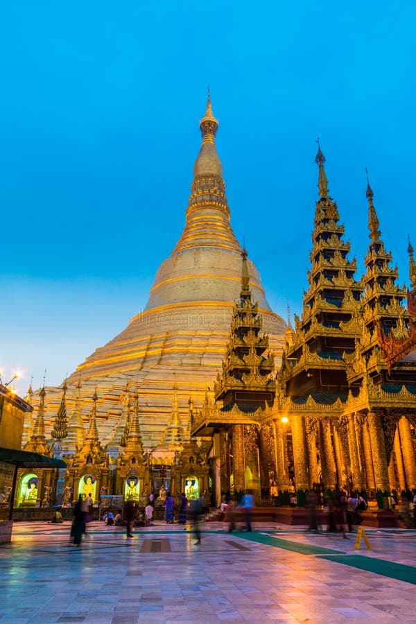 Shwedagon Pagoda in Myanmar Stock Image - Image of place, ancient: 45614931