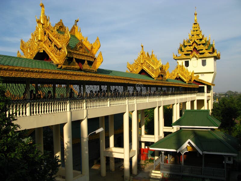 Shwedagon Pagoda, Temple, in Yangon ( Rangoon ), Myanmar Stock Image ...
