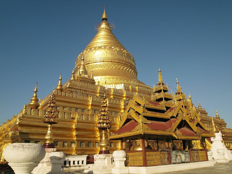 Shwezigon Pagoda stock photo. Image of building, pagoda - 62523668