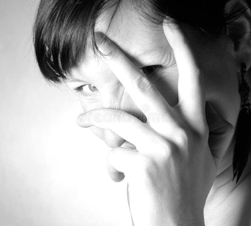 Shy stock image. Image of smiles, black, hiding, females - 200603