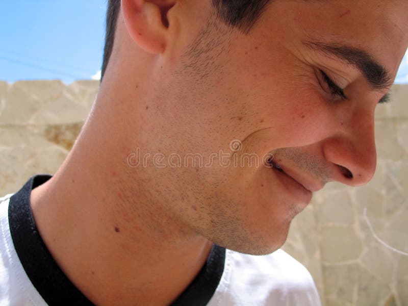 A shy boy stock photo. Image of person, teenager, chin - 623102