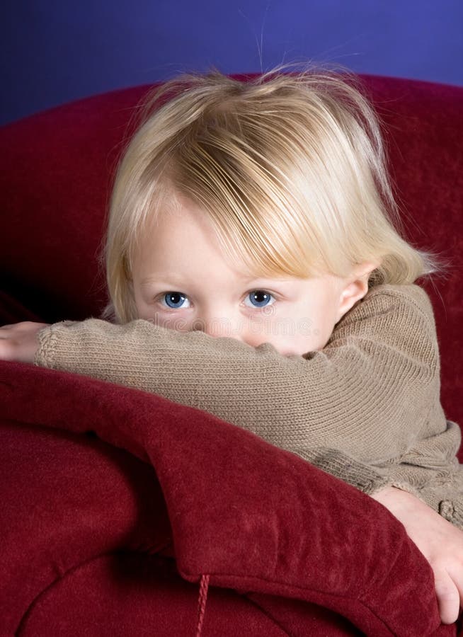 Shy eyes stock photo. Image of happy, child, fingers, smile - 7160100