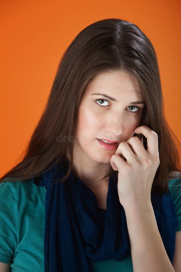 Shy Girl stock photo. Image of habit, decide, choice - 17825846