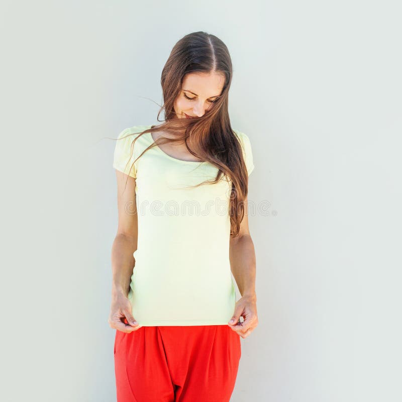 Shy girl stock image. Image of long, girl, computer, fashion - 59653293