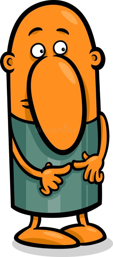 Shy Guy Cartoon Illustration Stock Vector - Illustration of abashed ...