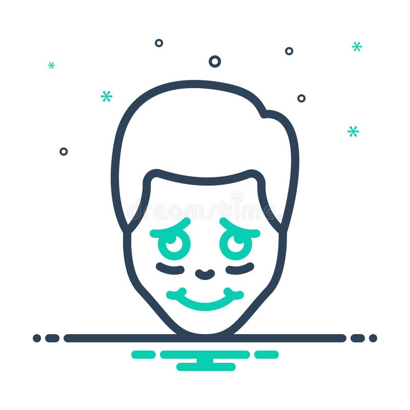 Mix Icon for Shy, Shamefaced and Shame Stock Vector - Illustration of ...