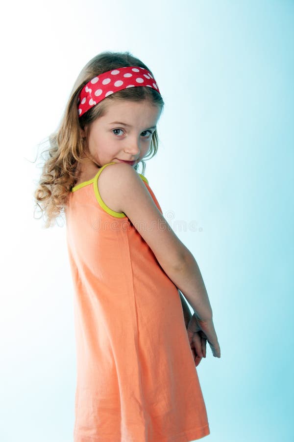 Shy little girl stock photo. Image of standing, cute - 16414282