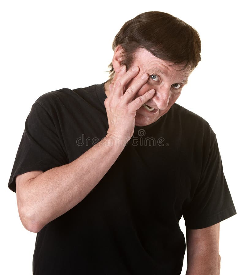 Shy Man stock image. Image of senior, alone, rough, face - 20828675