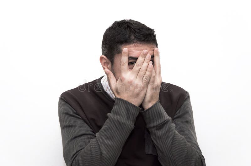 Shy portrait stock photo. Image of isolated, close, handsome - 65664936