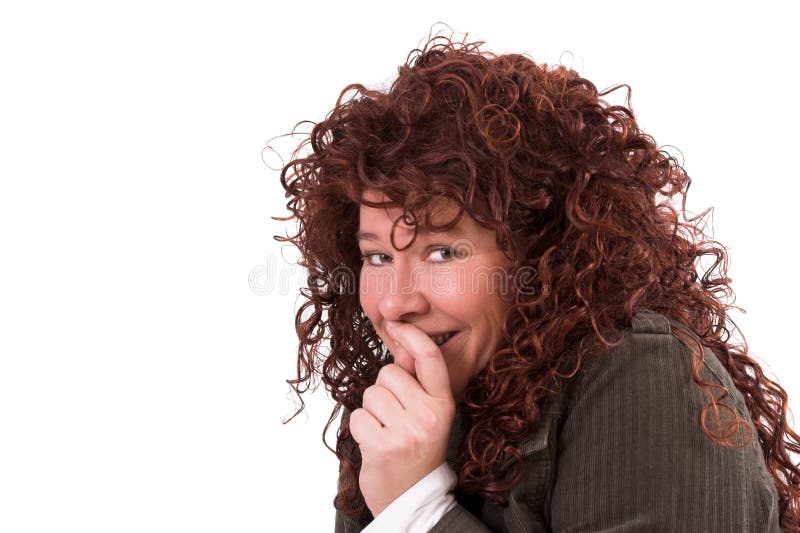 Shy smile stock photo. Image of pretty, attractive, isolated - 1600626