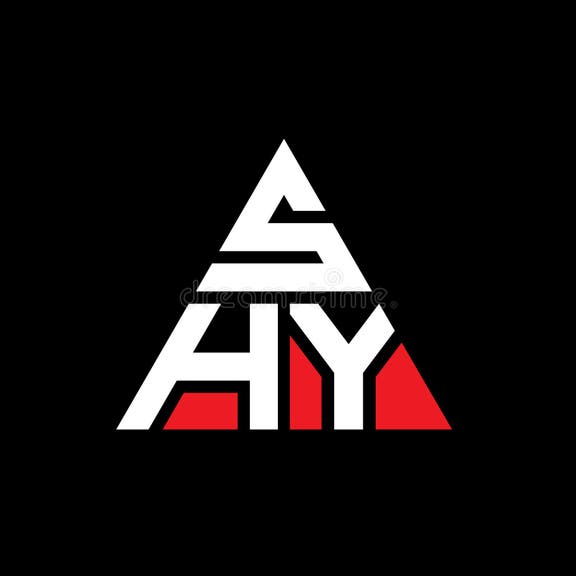 SHY Triangle Letter Logo Design with Triangle Shape. SHY Triangle Logo ...