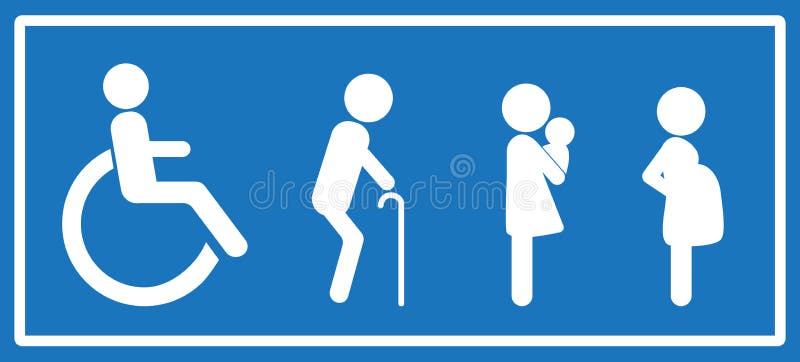 Siège prioritaire illustration stock. Illustration du signe - 77333215