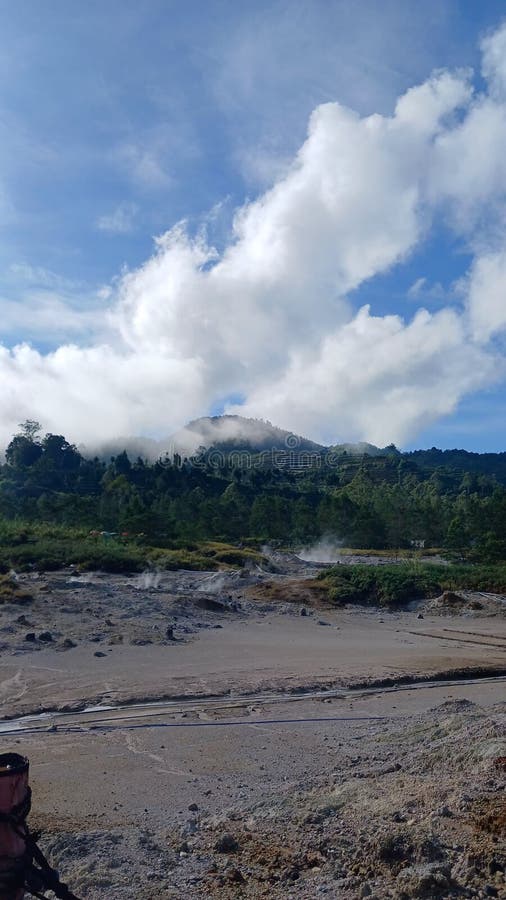 Si Kidang Crater in Dieng Mountain Central Java Indonesia Stock Image ...