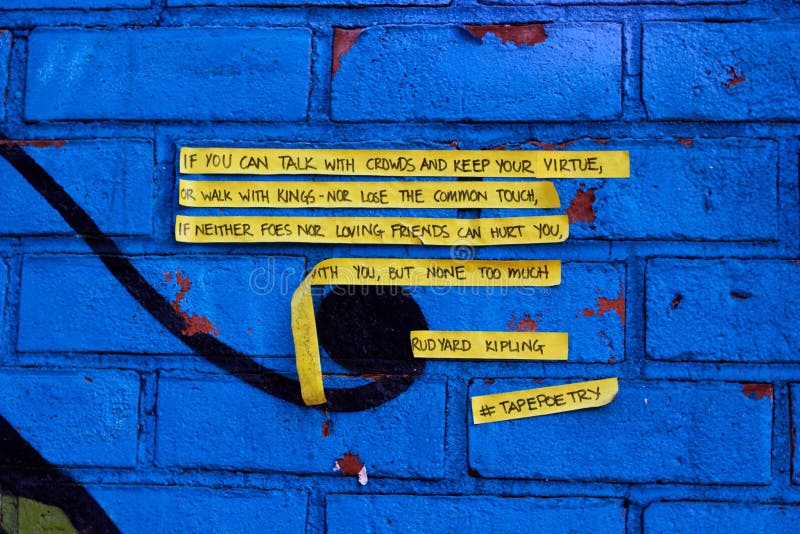Si poème - Rudyard Kipling photo stock éditorial. Image du ruderd ...