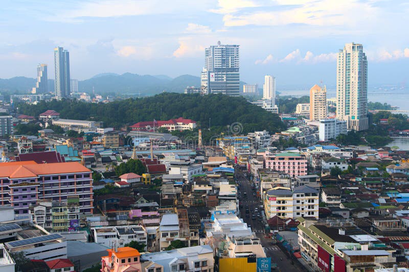 Si Racha, Chonburi , Thailand : - 19 October2024 Cityscape View of Si ...