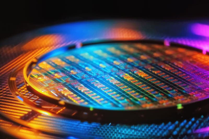 SI Wafer,Silicon Semiconductor Wafer Closeup, Background Stock ...