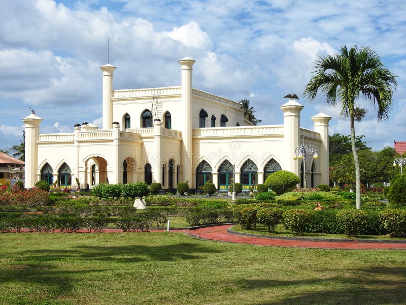 The Siak Sri Indrapura Sultanate Stock Photo - Image of garden, church ...