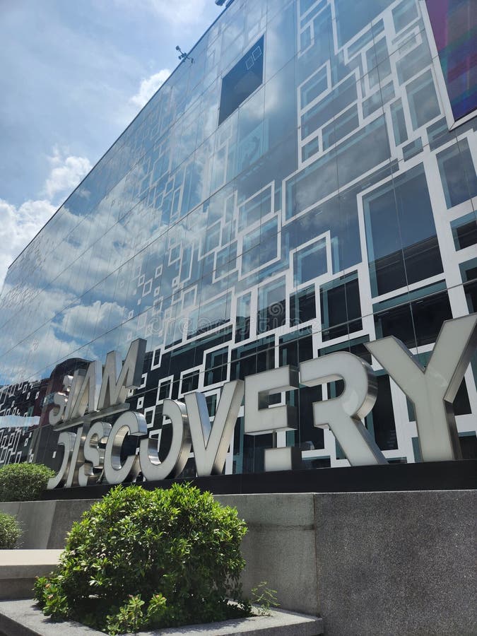 Siam Discovery Sign. Siam Discovery is a Famous Shopping Mall in ...
