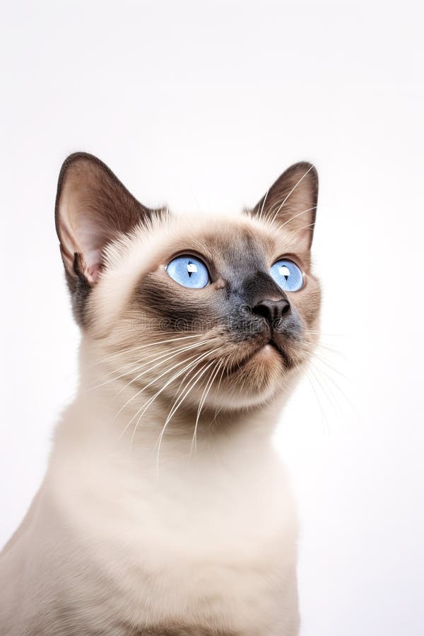 Siamese Cat Observing stock illustration. Illustration of point - 280719462