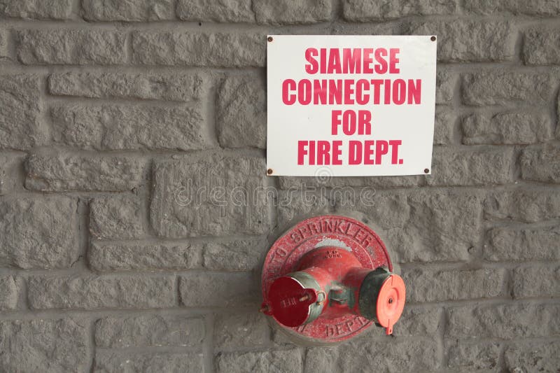 Siamese Connection for Fire Dept Department Writing Caption Text Square ...
