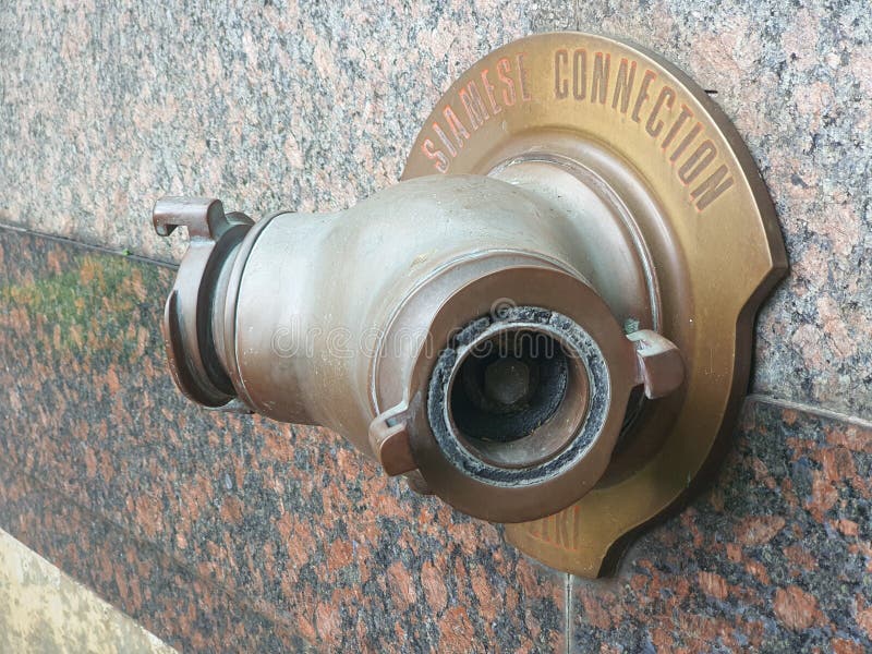 Siamese Connection Water Divider for Fire Fighting. Stock Image - Image ...