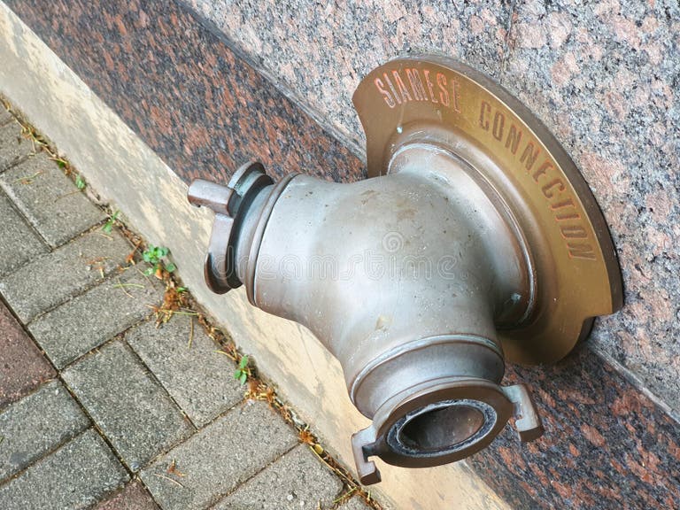 Siamese Connection Water Divider for Fire Fighting. Stock Image - Image ...