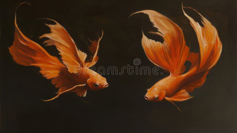 The Siamese Fighting Fish Appears in a Dynamic Stance with Fins that ...