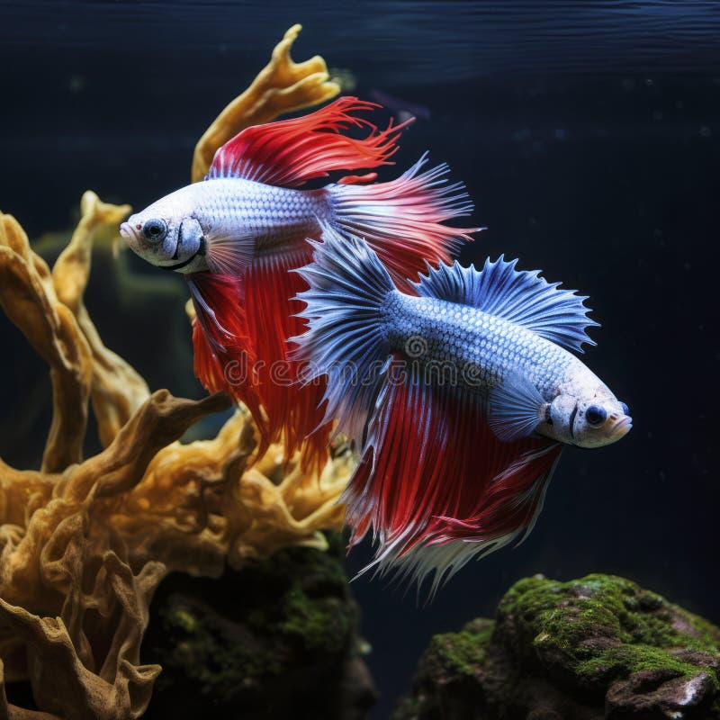 Siamese Fighting Fish in Aquarium Stock Image - Image of pets ...
