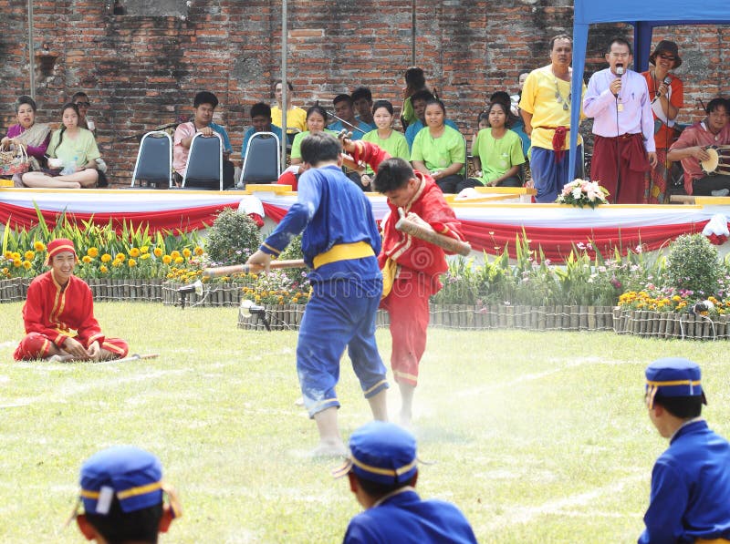 Siamese Soldiers Fight One on One Show Editorial Image - Image of siam ...