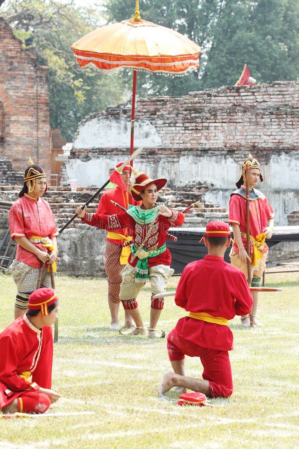 Siamese Soldiers Traditional Show Editorial Photography - Image of ...