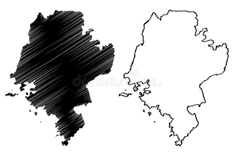 Siaya County Republic of Kenya, Nyanza Province Map Vector Illustration ...