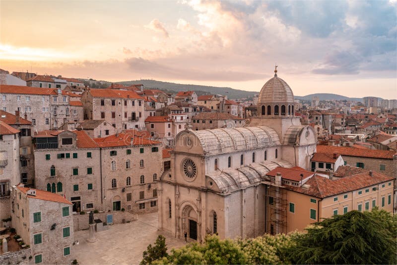 Sibenik Old Town in Croatia Stock Photo - Image of landscape, beautiful ...