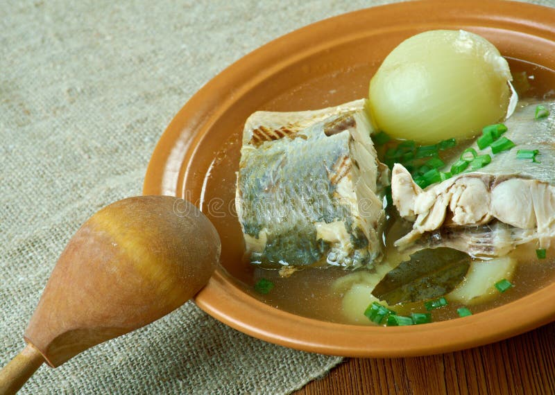 Siberian fish soup of omul stock image. Image of coregonus - 81927525