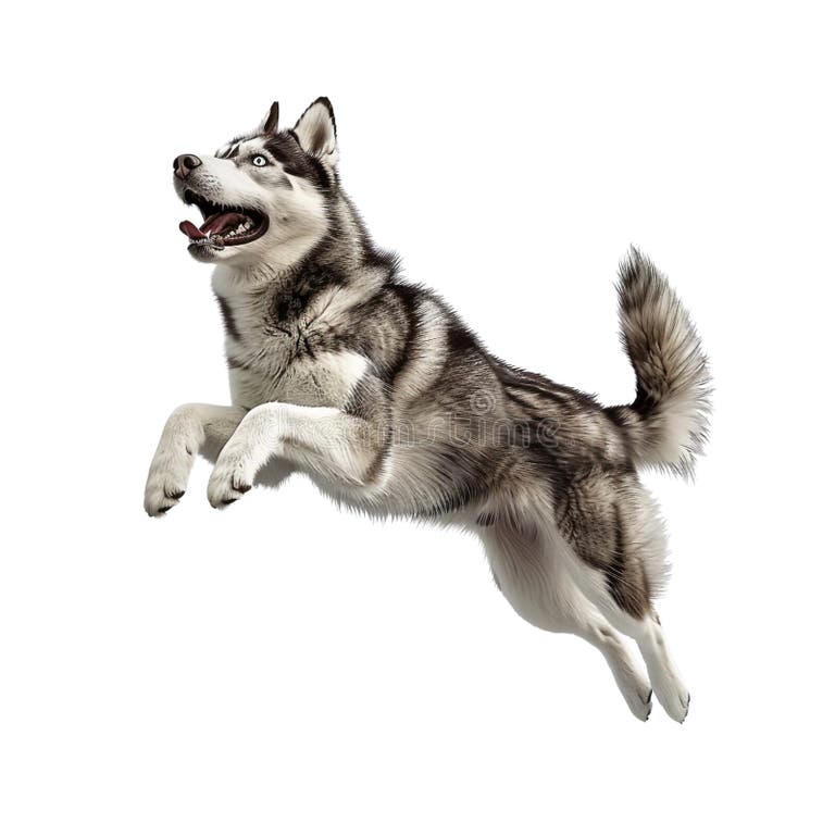 Siberian Husky Jumping stock photo. Illustration of active - 347957256