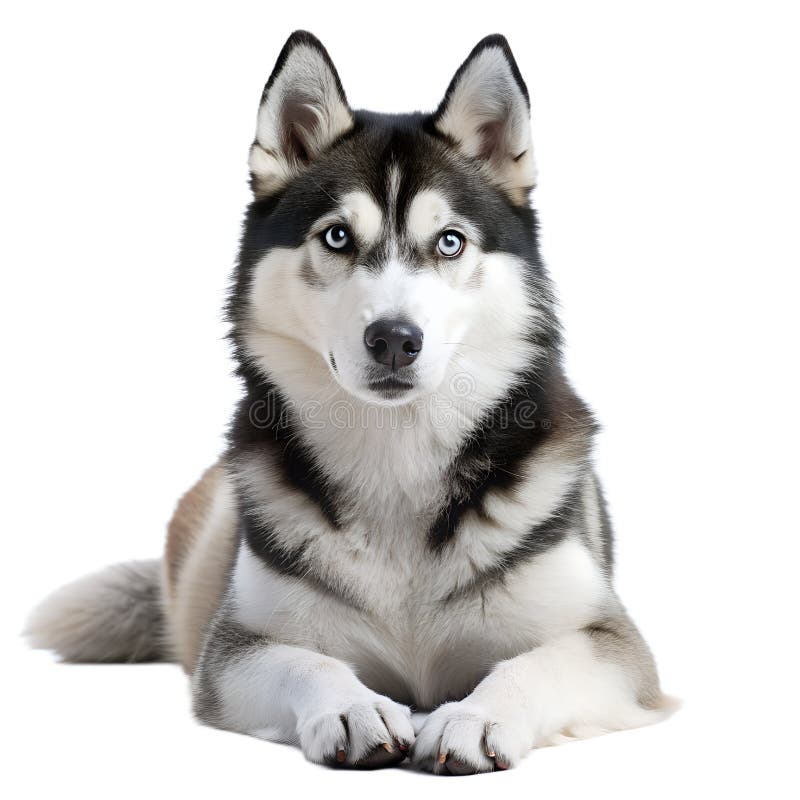 Siberian Husky on White stock photo. Image of obedient - 317630358