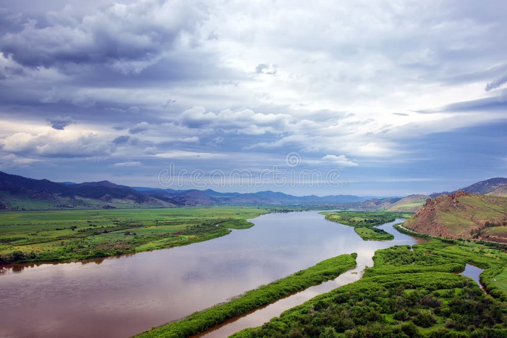 Siberian River Selenga stock image. Image of siberian - 79543075
