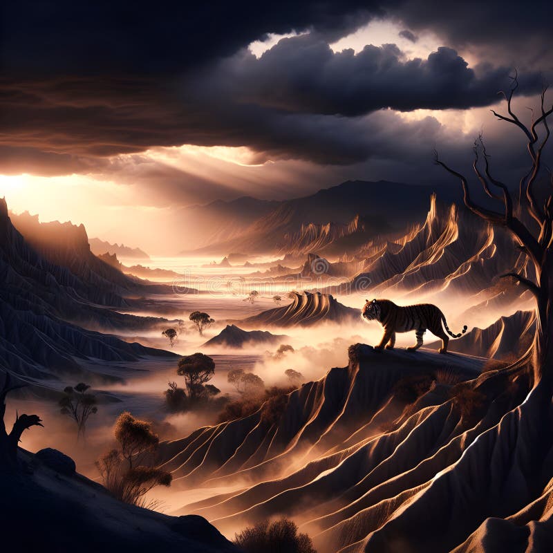 Siberian Tiger depiction stock illustration. Illustration of coast ...