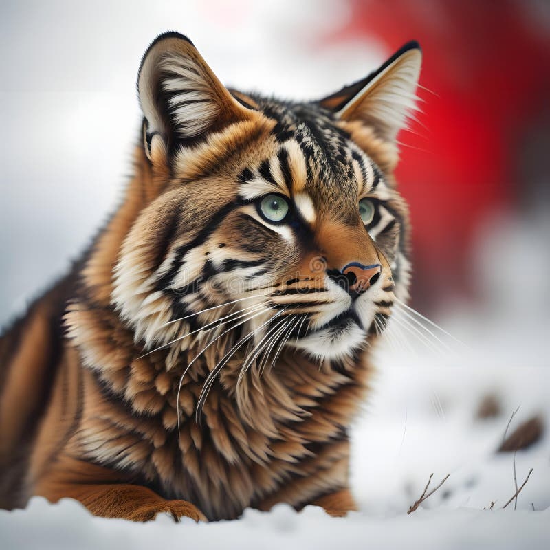 Siberian Tiger in the Snow. Siberian Tiger in Winter Stock Illustration ...